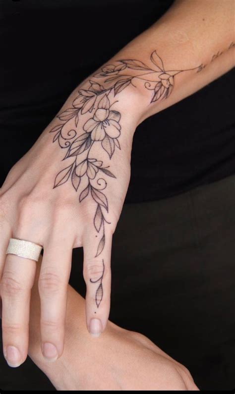 Flowers Tattoo Hand Women Hand Tattoos For Women Floral Simple
