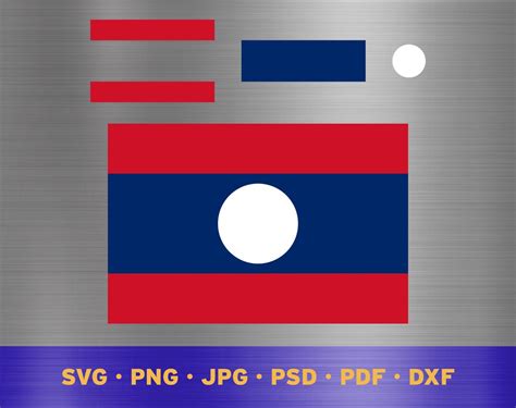 Laos Flag Svg Layered Lao Flag Svg Lao Flag Cricut Laos Flag Png