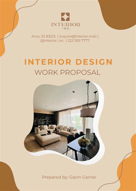 Free Interior Design Proposal Templates Editable And Printable