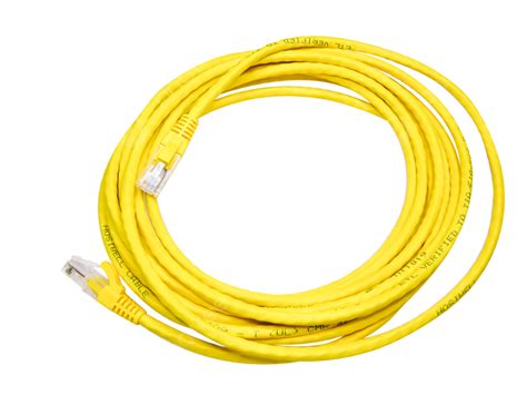 Yellow Patch Cord With Rj Patch White Ethernet Patch PNG Transparent Image And Clipart For