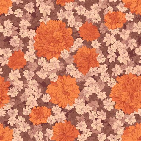 Premium Vector Seamless Repeating Pattern Of Flowers