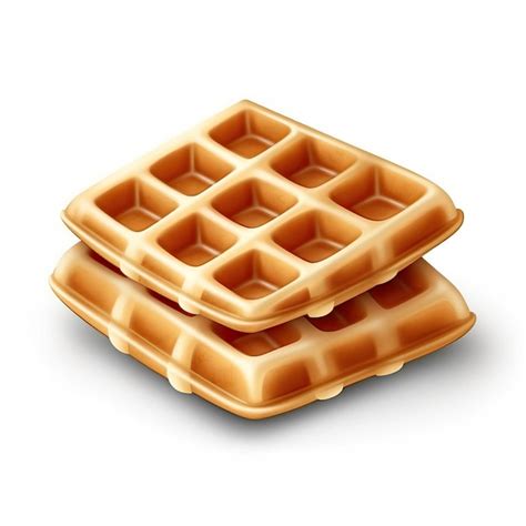 Premium Vector 3d Vector Waffles On White Background