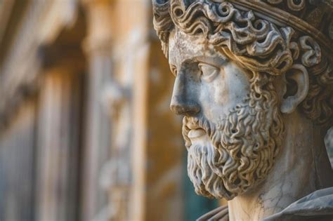 Closeup Of A Classic Statues Profile With Intricate Details Set Against