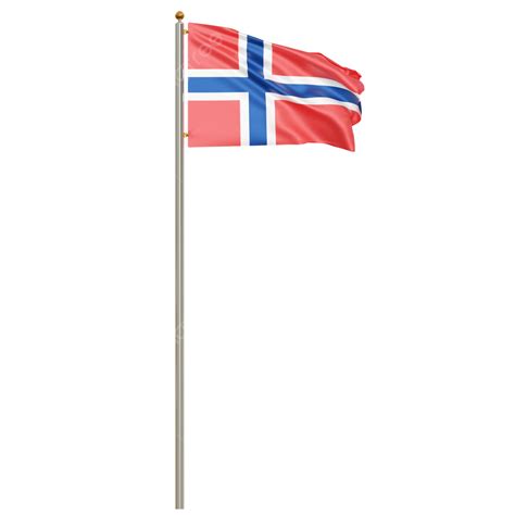 Bandeira De Svalbard E Jan Mayen Com Mastro Png Bandeira De Svalbard