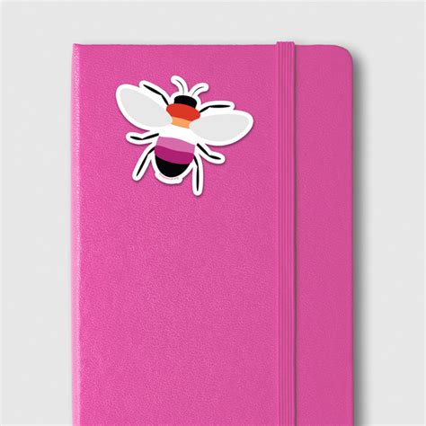 Lesbian Pride Bee Sticker Brc