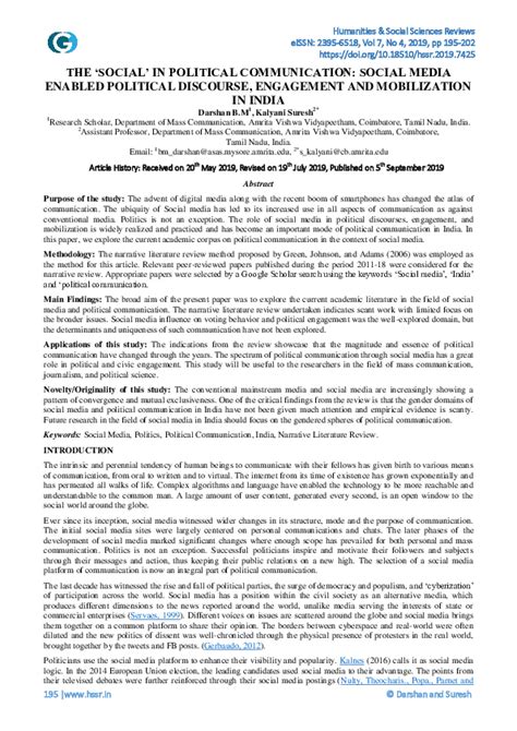 Pdf The ‘social In Political Communication Social Media Enabled