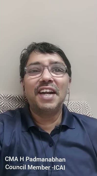 Exam Notification Cma H Padmanabhanicai Youtube