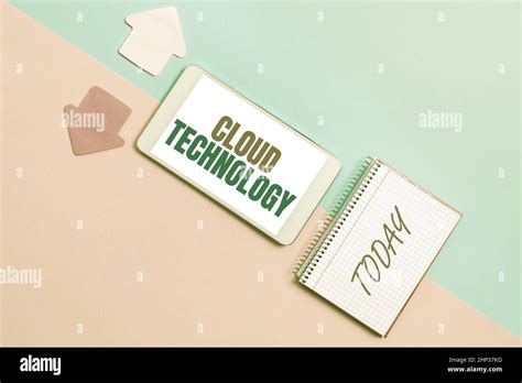 Conceptual Display Cloud Technology Business Approach Storing And Accessing Data And Programs