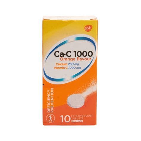 Ca C 1000 Orange Flavor 10 Effervescent Tablets Nettpharmacyonline