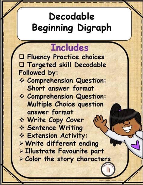Decodable Reading Passages Comprehension Phonics Worksheet Beginning Digraph Ph