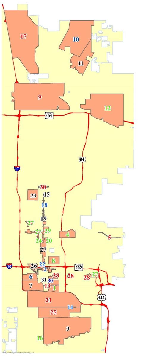 Map Of Zoning Overlays And Regulatory Plans City Of Phoenix