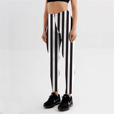 Womens Striped Fitness Leggings Blueforcesports