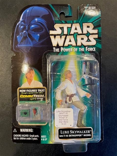 Luke Skywalker Witht 16 Skyhopper Power Of The Force Star Wars Faraday Toys