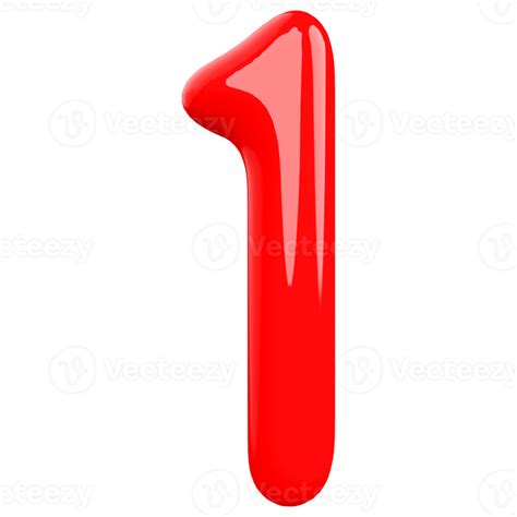 Bubble Red Number 1 36281357 Png