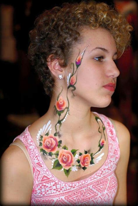 Flower Face Painting Radha Face Painting Lotus Face Painting Rose