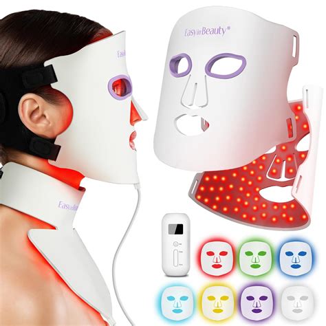 Easyinbeauty Led Face Mask Light Therapy 7 Colors Red