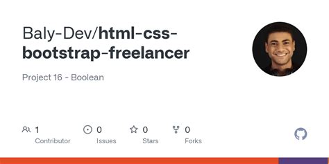 Github Baly Devhtml Css Bootstrap Freelancer Project 16 Boolean