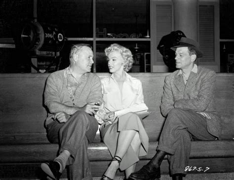 On The Set Of Niagara With Director Henry Hathaway Marilyn Monroe And