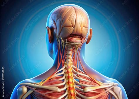 Anatomical Diagram Of The Neck Highlighting The Musculoskeletal Structures Contributing To Neck