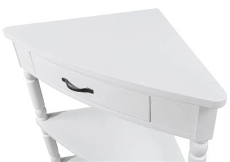 Simplie Fun Space Saving Triangular Corner Table With Solid Wood Legs For Small Spaces 1 Count