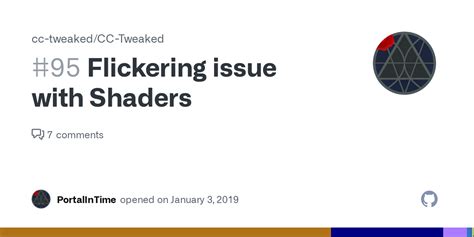 Flickering Issue With Shaders · Issue 95 · Cc Tweakedcc Tweaked · Github