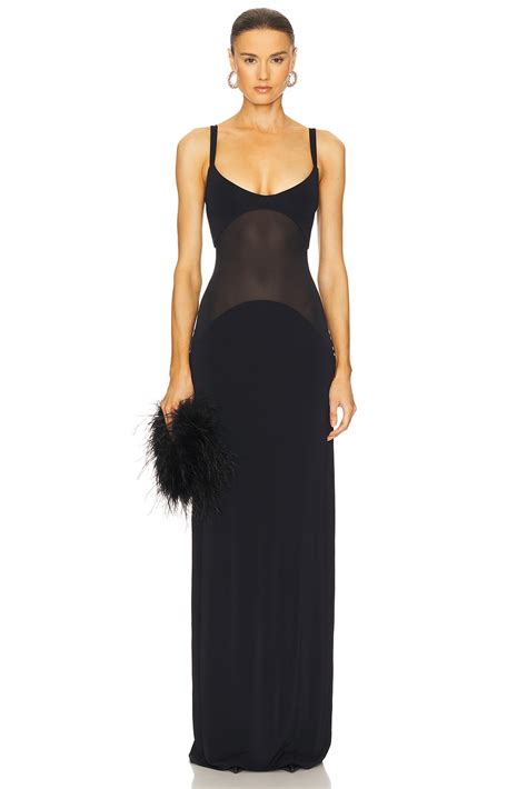 Black Sheer Evening Dress