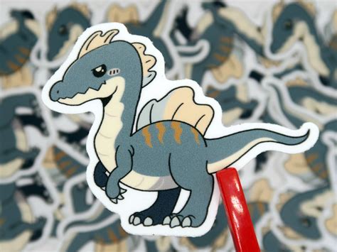 Chibi Spinosaurus Dino Sticker Paleo Patchworks