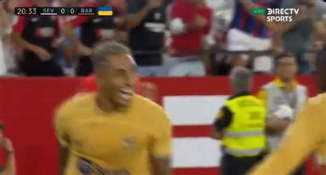 Gol Barcelona Hoy Gol De Raphinha Hoy Gol De Raphinha En El 1 0 De Barcelona Vs Sevilla Por