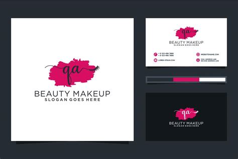Initial Qa Feminine Logo Collections And Business Card Template Premium