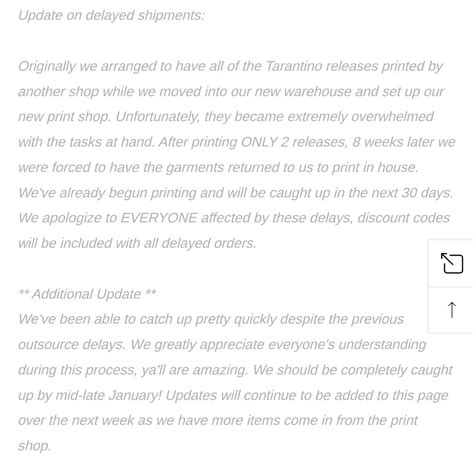 Via The Fttn App • For Anyone Curious As To Why There Have Been Delays In The Shipments Of Their