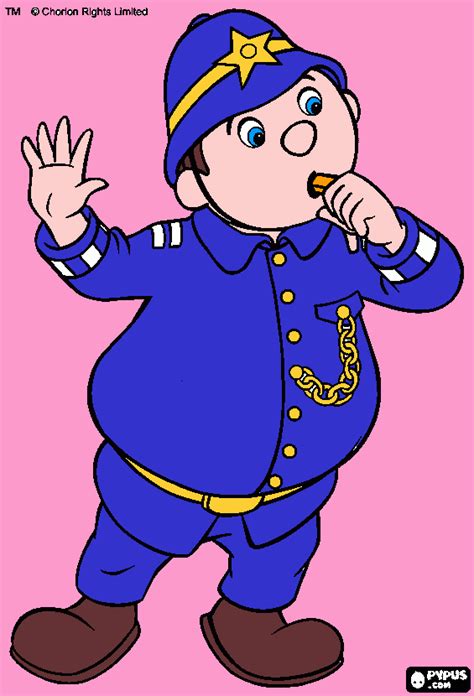 Mr Plod Coloring Page Printable Mr Plod