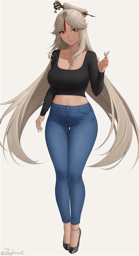 Yande Re 968980 Sample Cleavage Genshin Impact Heels Ningguang Zaphn High Heels Luscious