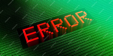 Premium Photo Error Binary Code Concept 3d Illustration