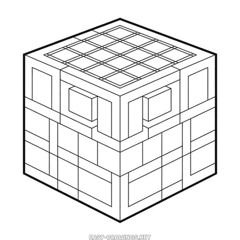 Crafting Table Minecraft Easy Drawing Easy Drawings