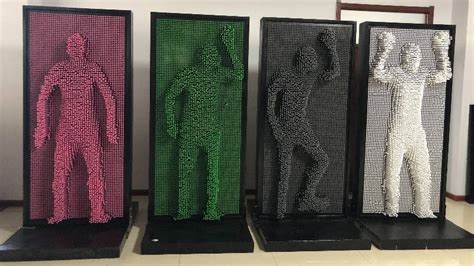 Multi Panel 3d Pin Art Wall Spliced Modular Interactive Screen Multi