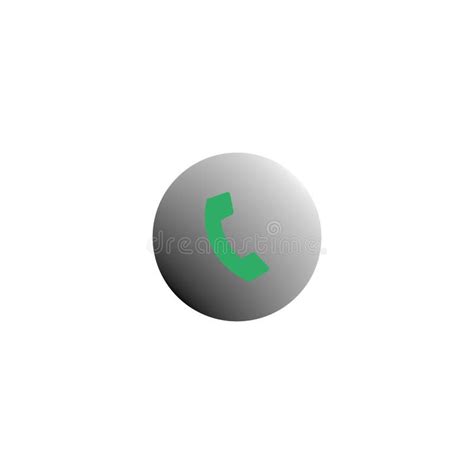 phone icon circle green receiver shape communication vector image