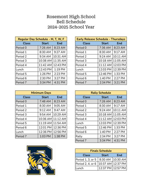Rhs Bell Schedule 2024 2025 0 Pdf