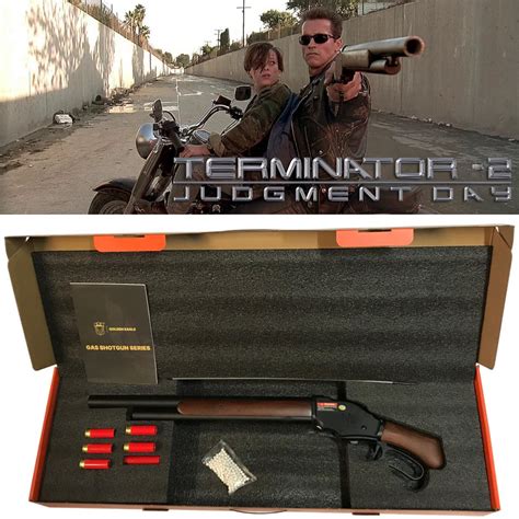 Terminator 2 Shotgun Rose Box Winchester M1887 Tout Metal And Bois Veritable Golden Eagle