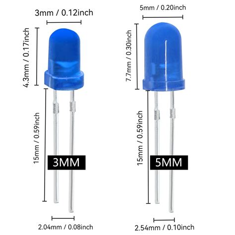 200pcs 3mm Led Light Emitting Diodes Assortment Kit