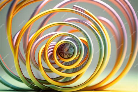 Premium Photo Colorful Spiral Pattern Made Of Multiple Wires Closeup Background Ai Generation