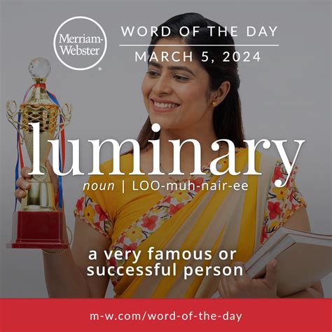 Word Of The Day Luminary Interesting English Words Word Of The Day