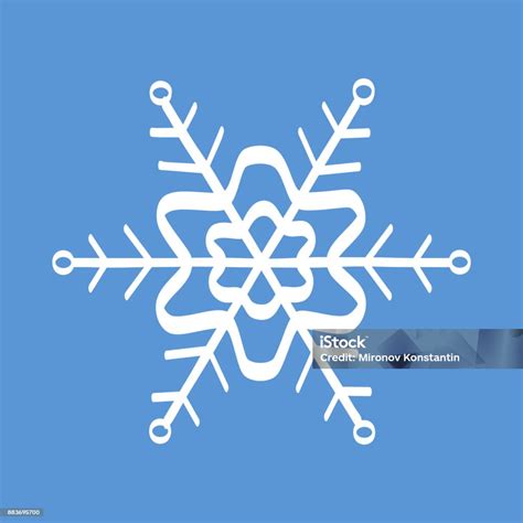 Ilustración De Icono Del Copo De Nieve Copo De Nieve Vector Aislado
