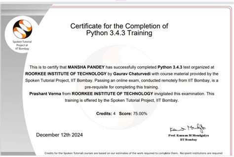 Mansha Pandey On Linkedin Today I Have Successfully Completed Python 343 Training