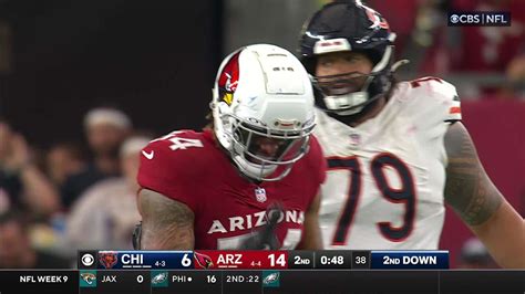 Arizona Cardinals Defensive Lineman Xavier Thomas Sacks Chicago Bears Quarterback Caleb Williams