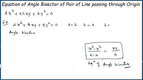 Perpendicular Bisector Equation