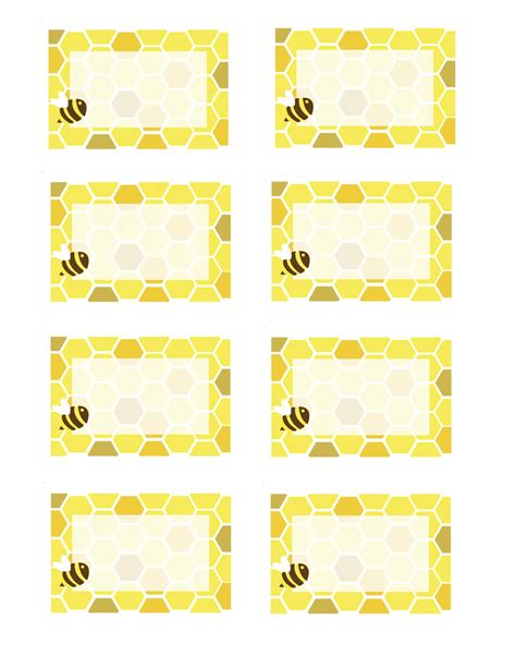 Free Printable Bee Name Tags