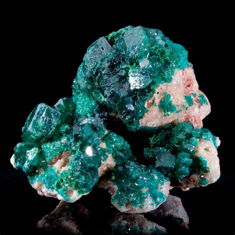 Dioptase On Matrix Dr Congo Studio Mineralia