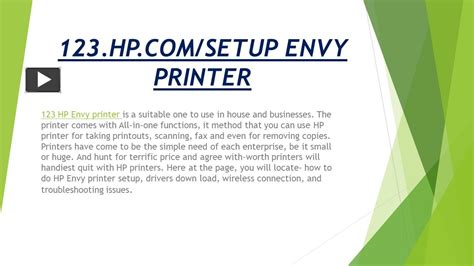 Ppt 123 Hp Com Setup Printer Envy Powerpoint Presentation Free To Download Id 953248 Ytexm