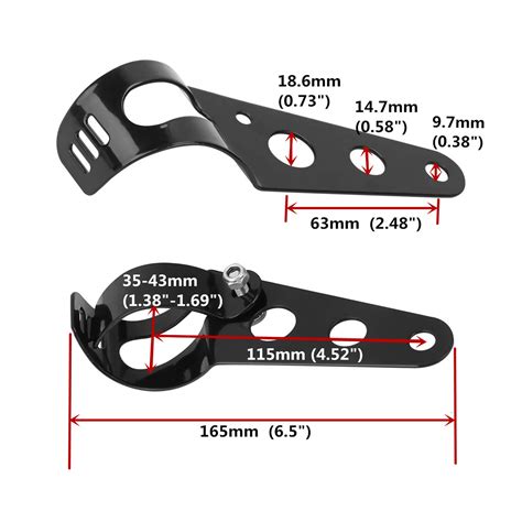 Osan Universal 35mm 43mm Motorcycle Headlight Mount Brackets Fork Ear For Chopper