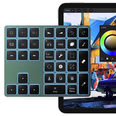 Amazon In Buy Dlinda Backlit Buetooth Keypad For IPad Procreate Green Online At Low Prices In